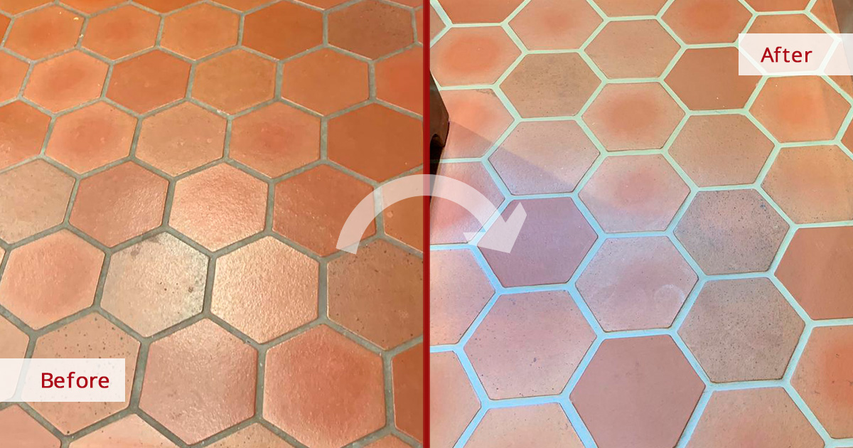 This Terracotta-tiled Floor Is Now Protected Thanks to Our Grout ...